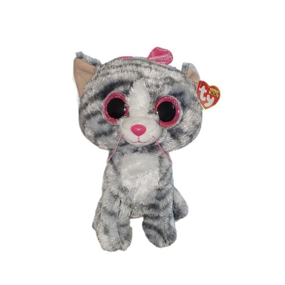 Ty | Toys | Ty Beanie Boos Kiki The Grey Tabby Cat 9 Inch Medium Buddy ...